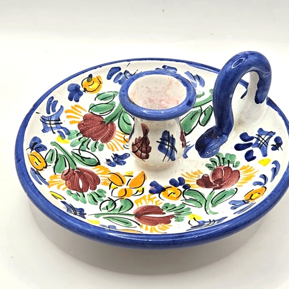 Hand Crafted | Accents | Ceramic Pottery Colorful Candlestick Holder ...